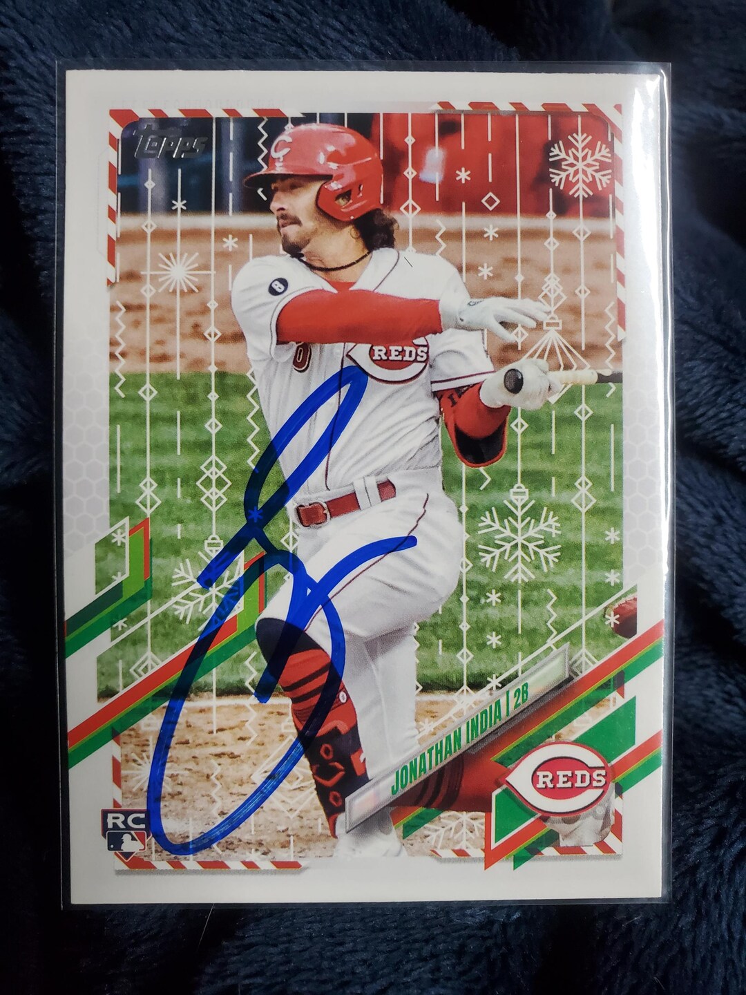 Jonathan India Authentic Hand Signed 2020 Topps Rookie Card Autograph ...