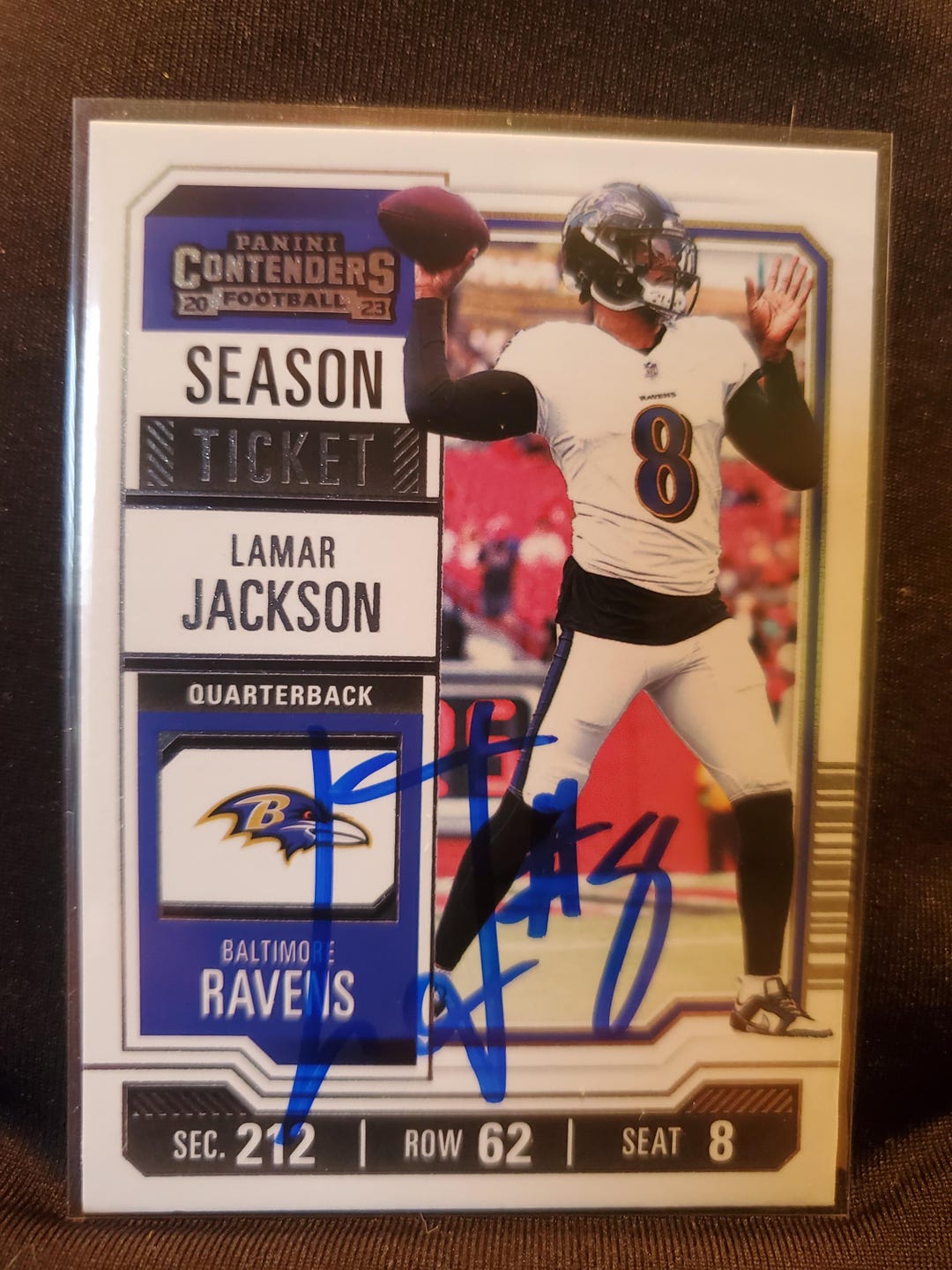 Lamar Jackson Authentic Hand Signed Panini Football Card Autographed ...