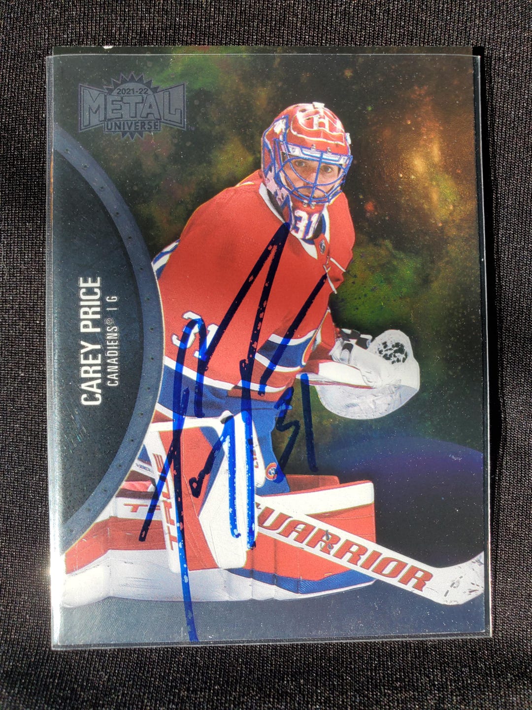 Carey Price Authentic Hand Signed 2021 Metal Universe Card Montreal ...