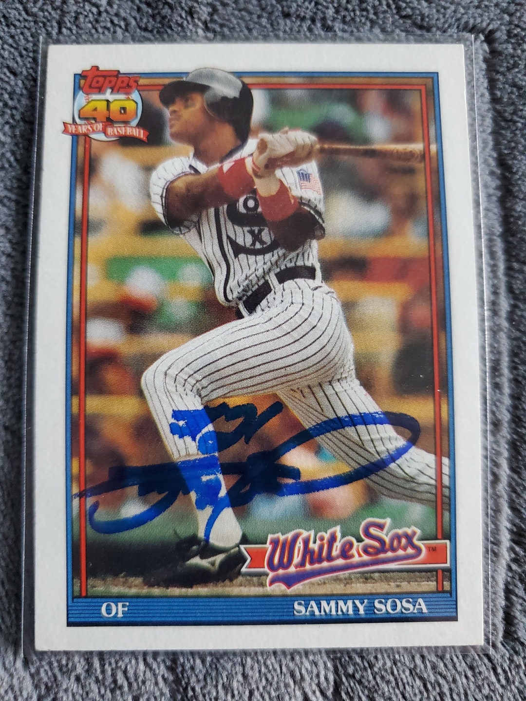 Sammy Sosa Authentic Hand Signed 1991 Topps Baseball Card Autographed ...