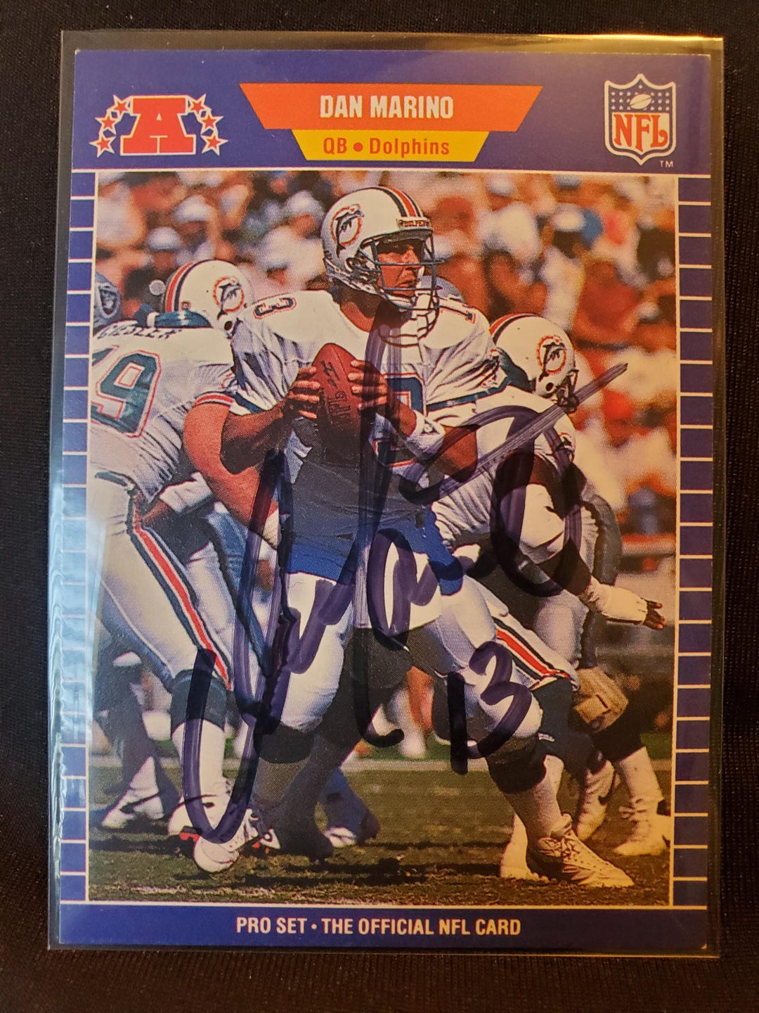 Dan Marino Authentic Hand Signed 1989 Pro Set Card Autographed HOF Pro ...