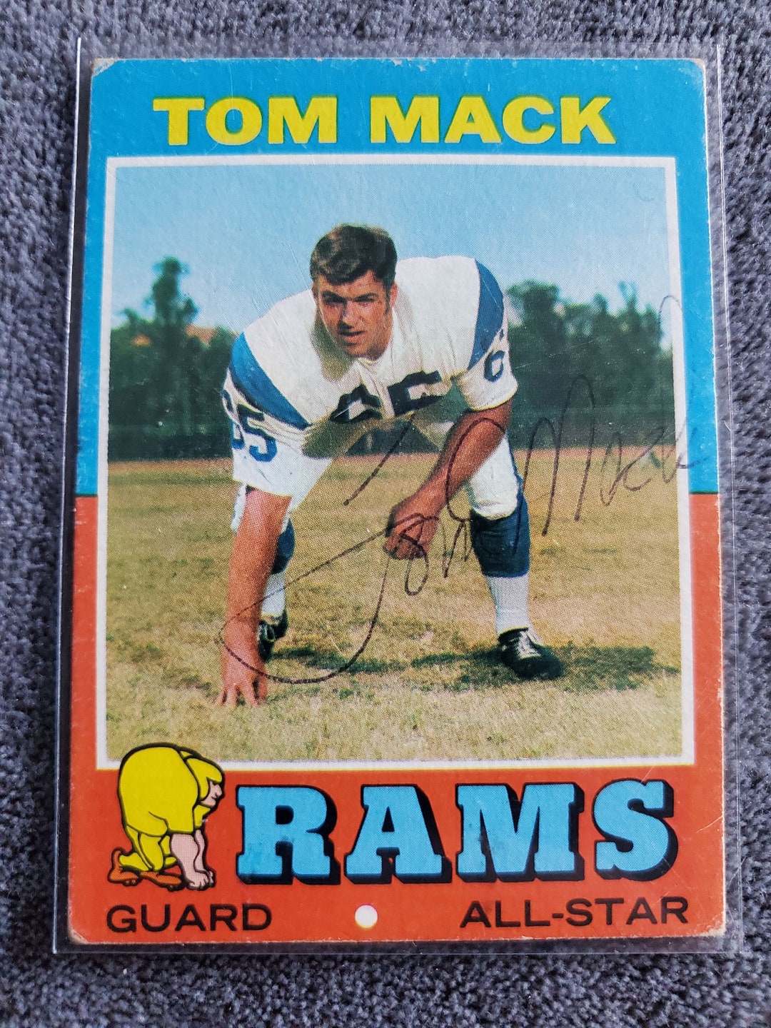 Tom Mack Authentic Vintage Hand Signed 1971 Topps Card - Etsy