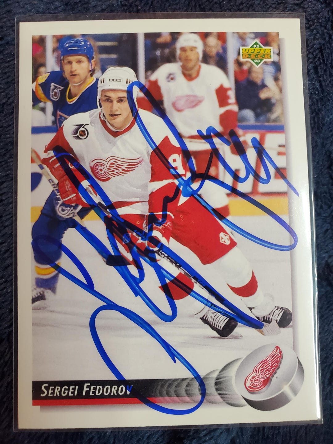 Sergei Fedorov Authentic Hand Signed 1992 Upper Deck Card Autographed ...