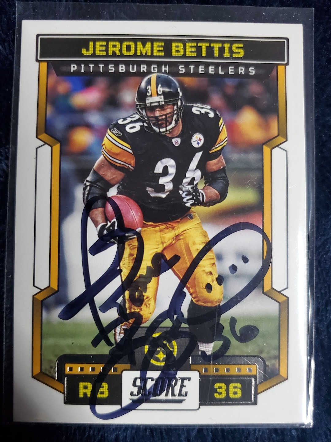 Jerome Bettis Authentic Hand Signed 2022 Score Football Card ...
