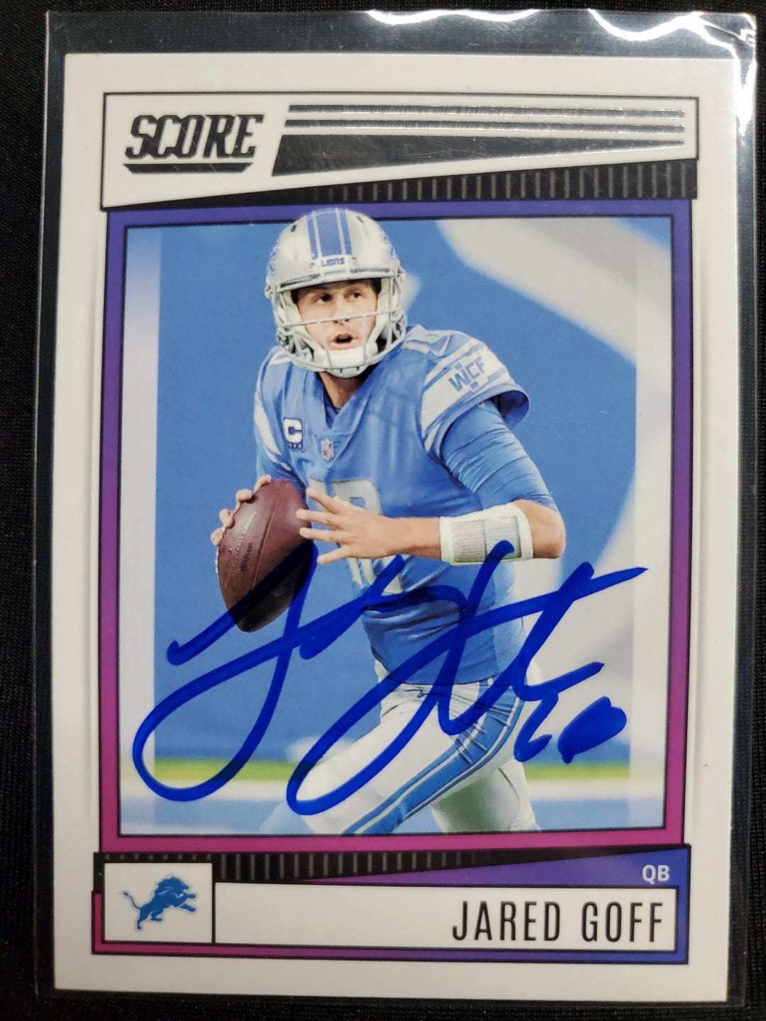 Jared Goff Authentic Signed 2022 Score Card Autographed Football Card ...