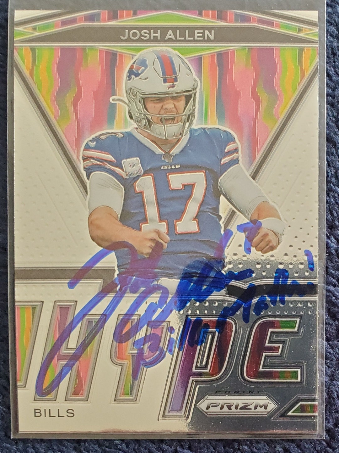 Josh Allen Authentic Hand Signed 2020 Panini Prizm Card Buffalo Bills ...