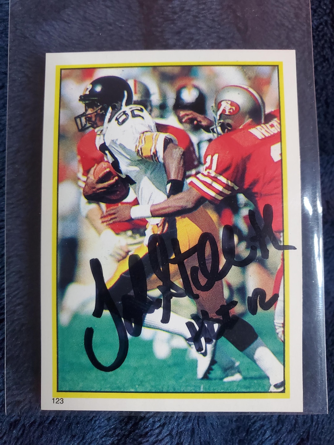 John Stallworth Authentic Hand Signed 1985 Topps Football Sticker Card ...