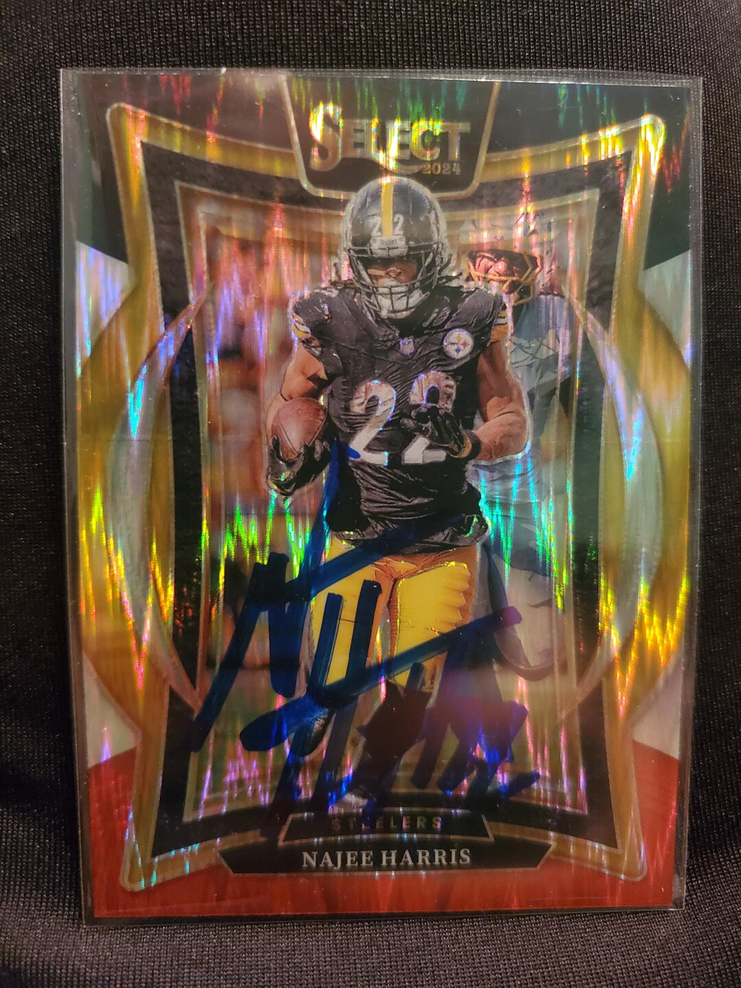 Najee Harris Authentic Hand Signed Panini Select Mosaic Football Card ...