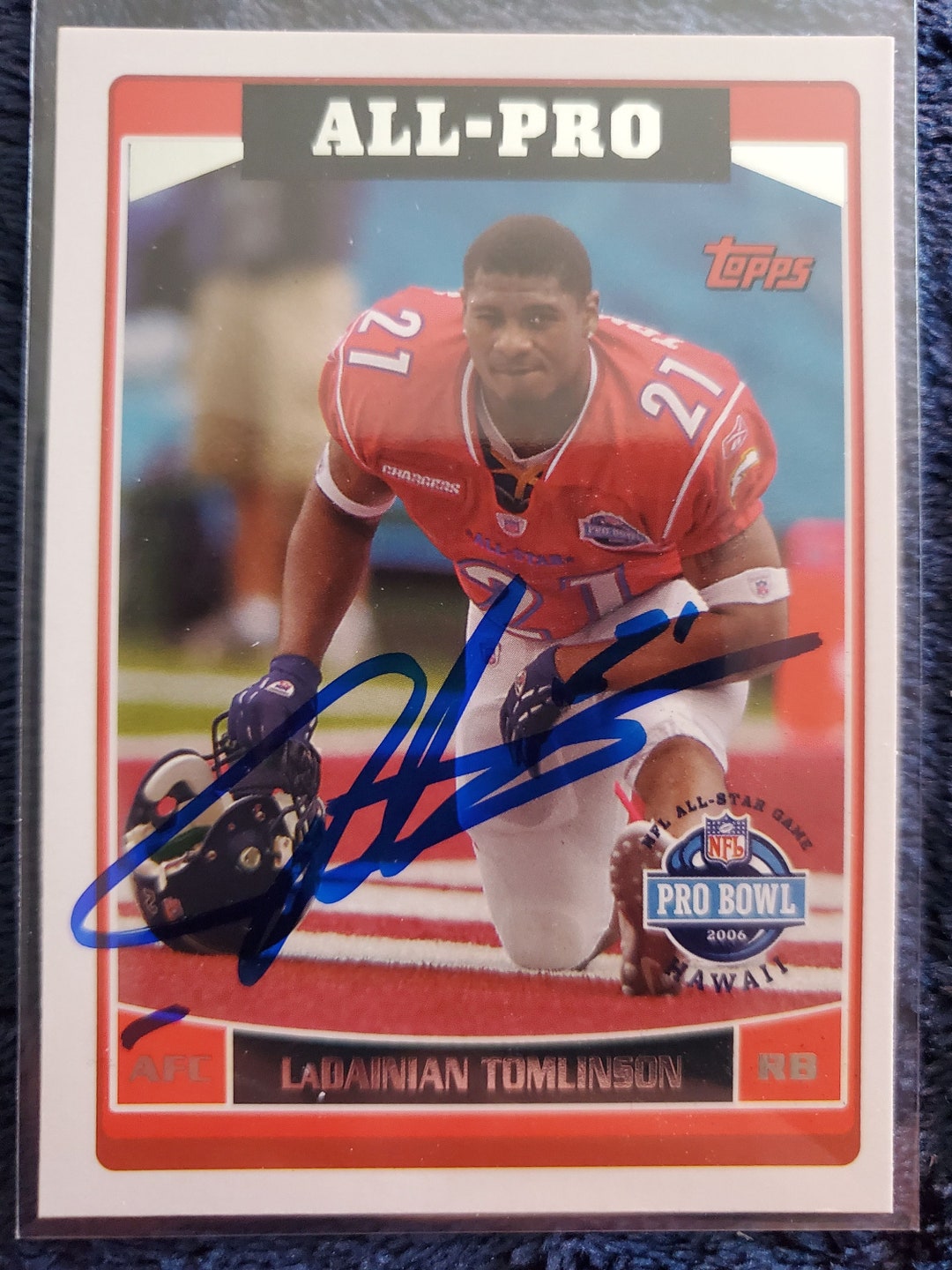 Ladainian Tomlinson Authentic Hand Signed 2006 Topps Card Autographed ...
