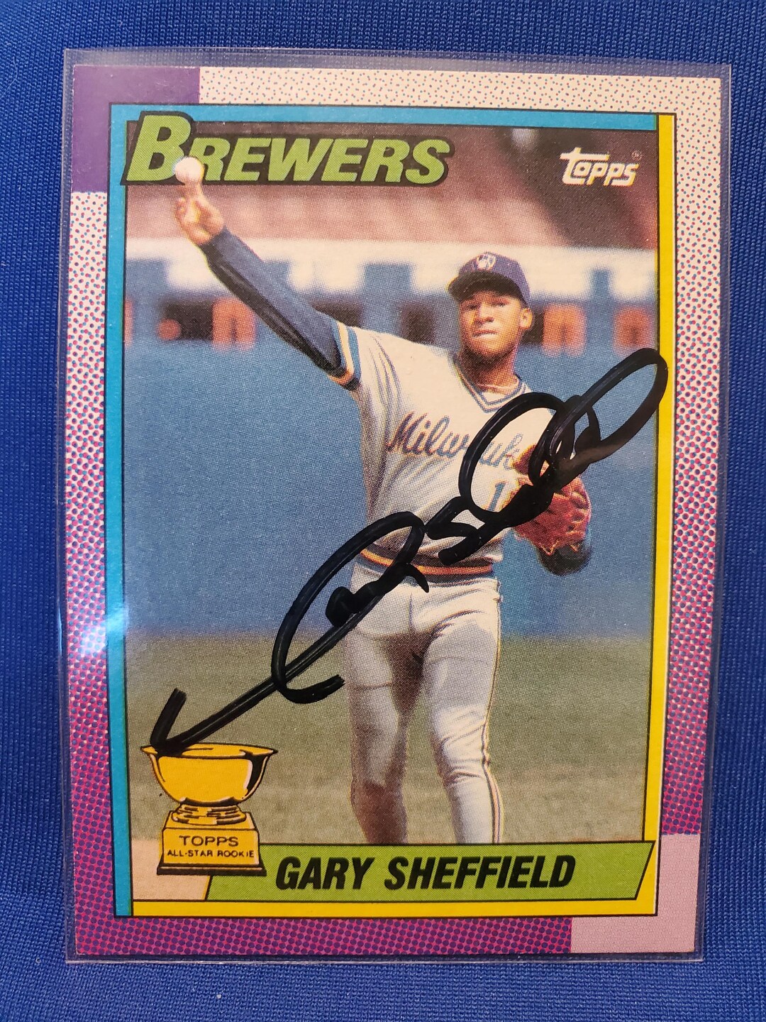 Gary Sheffield Authentic Hand Signed 1990 Topps Rookie Card HOF ...