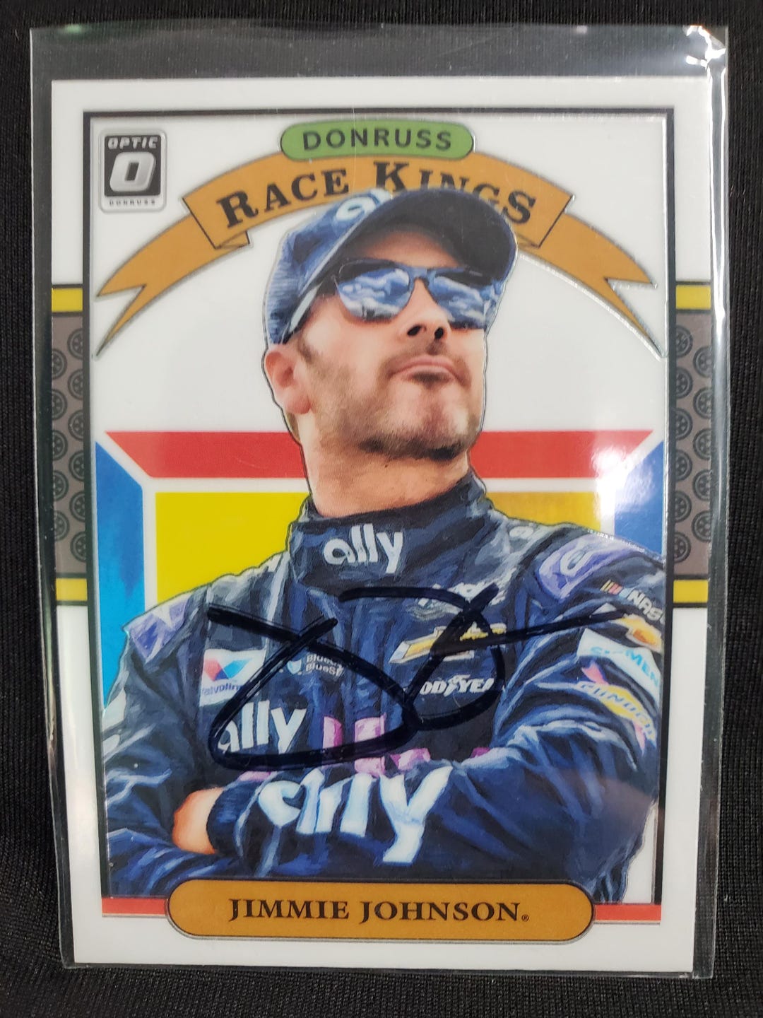 Jimmie Johnson Authentic Hand Signed 2020 Donruss Optic Race Kings Card ...