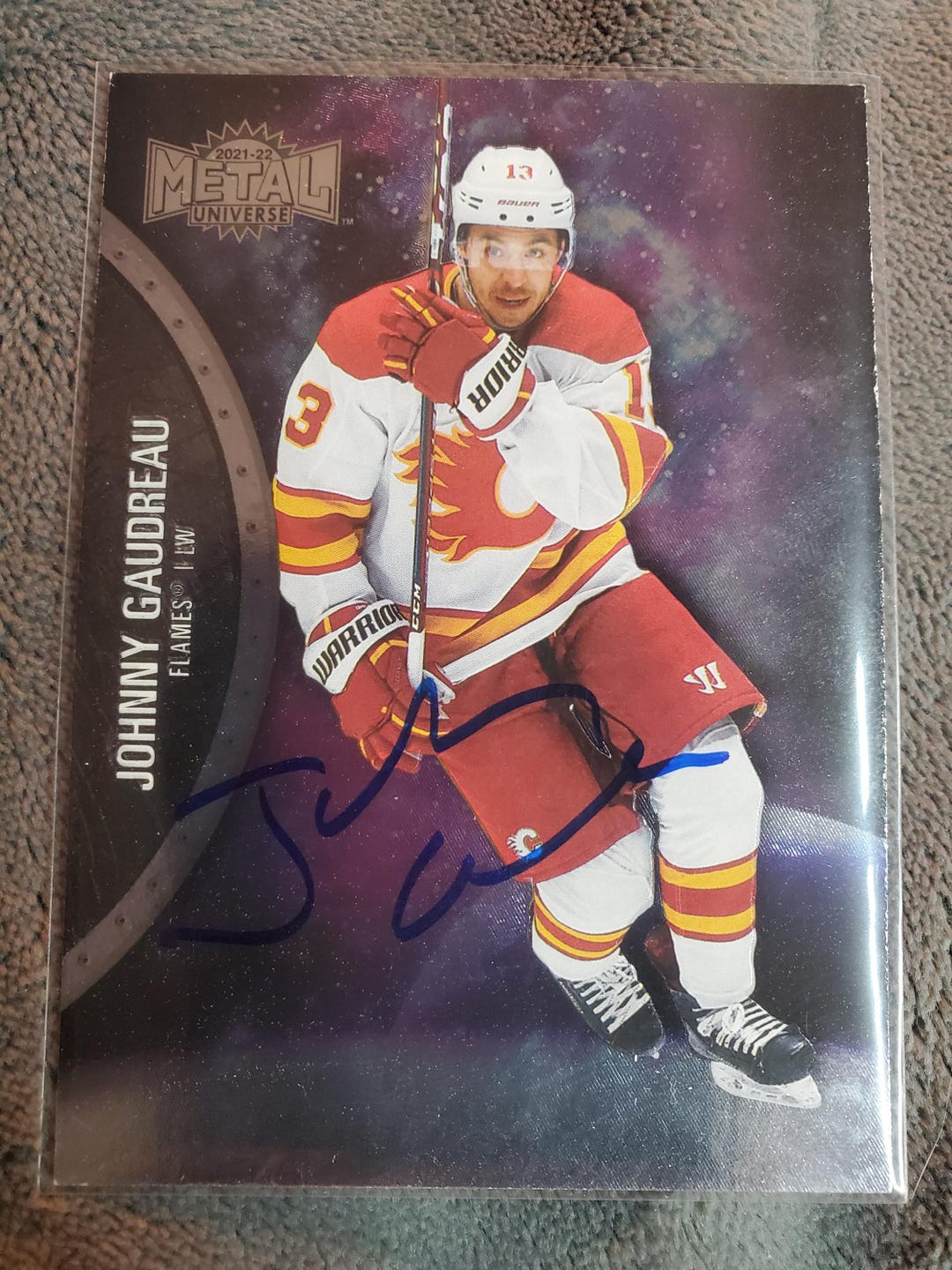 Johnny Gaudreau Authentic Hand Signed 2021 Metal Hockey Card ...