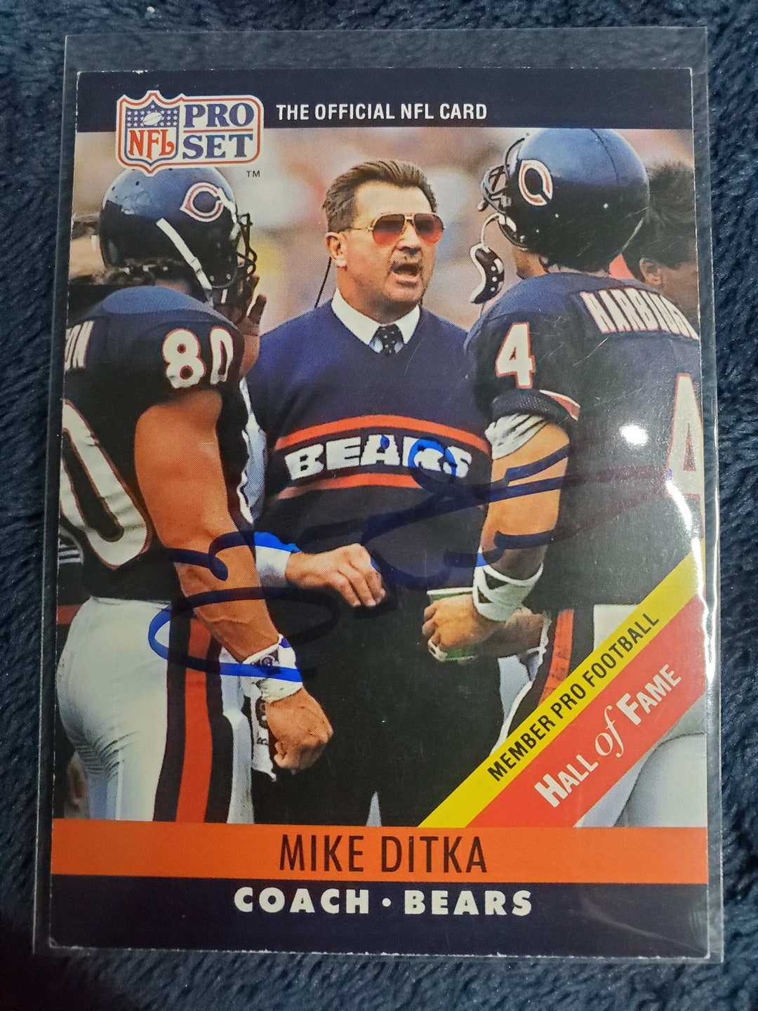 Mike Ditka Authentic Hand Signed 1990 Pro Set Card Autographed HOF ...