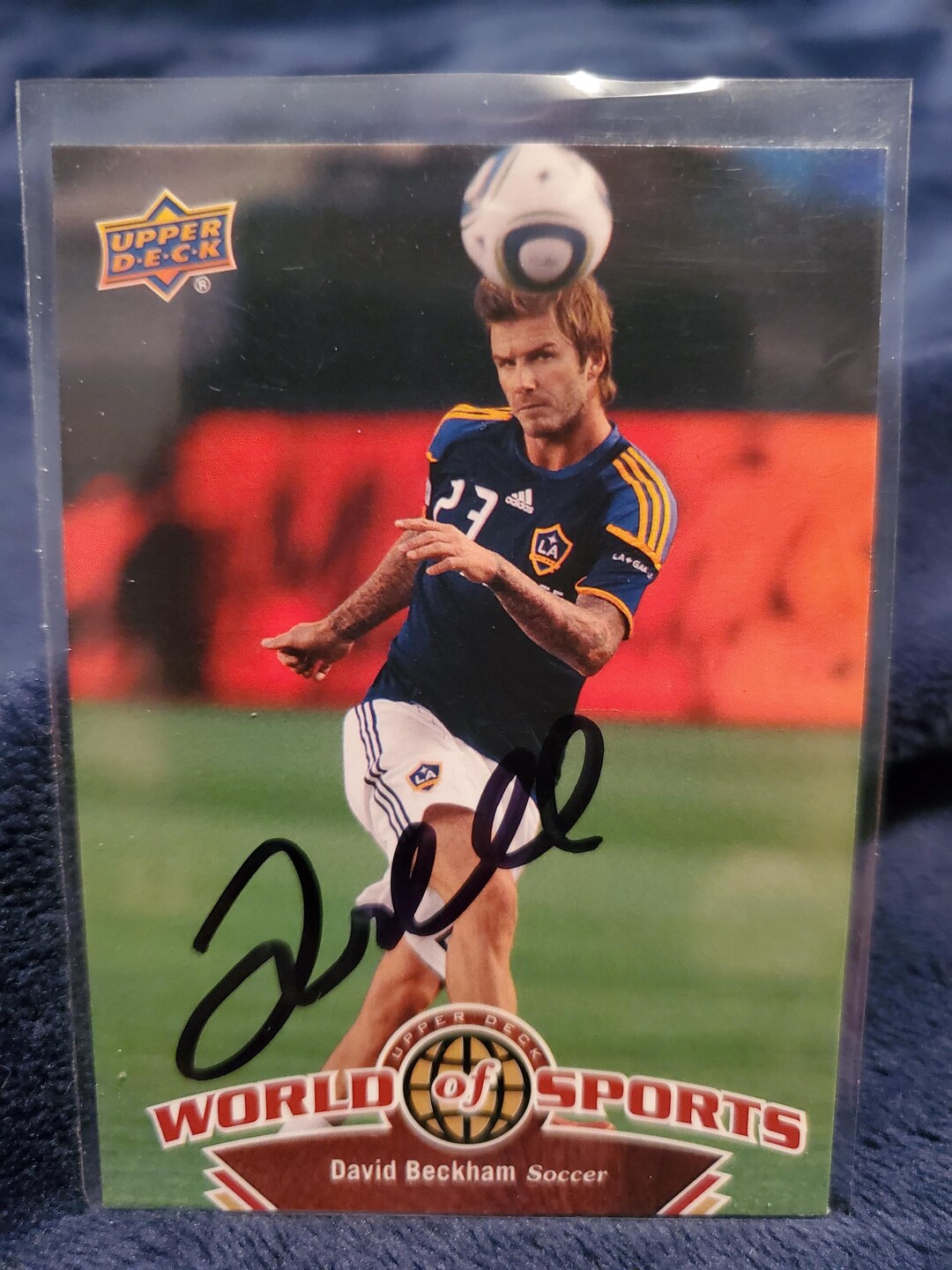 David Beckham Authentic Hand Signed Upper Deck Soccer Card Manchester ...