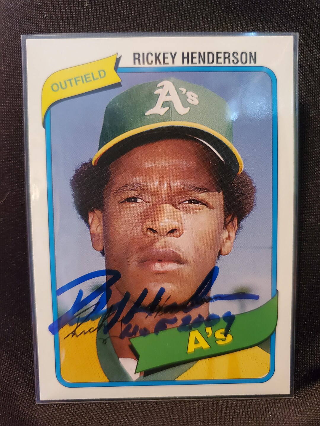 Rickey Henderson Authentic Hand Signed 2006 Topps Baseball Card ...