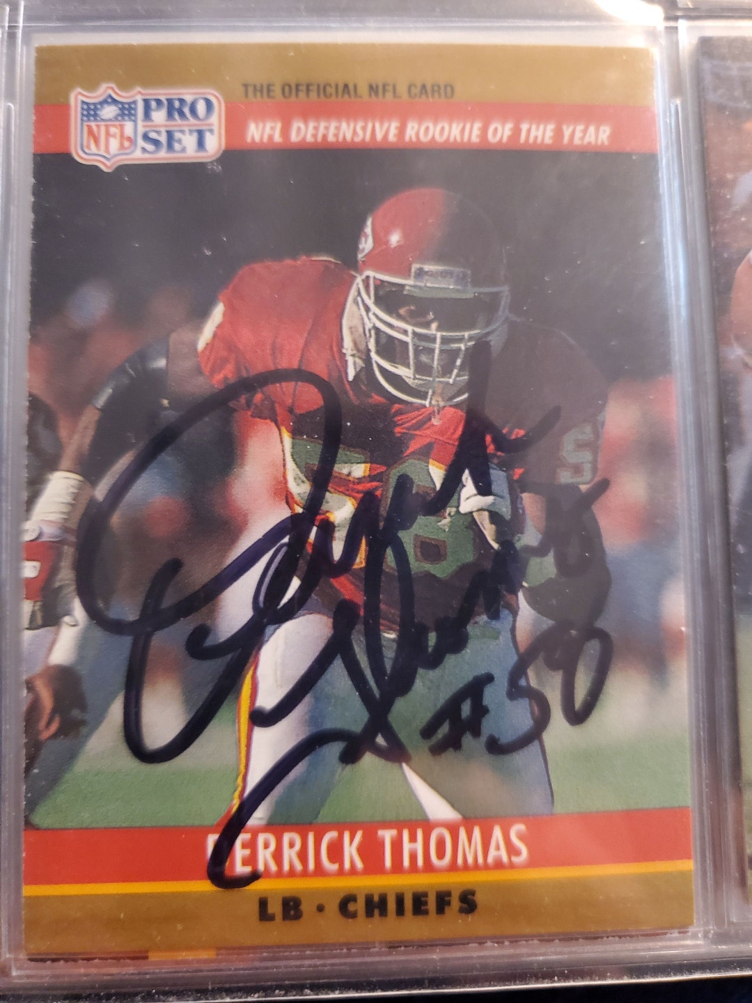 Derrick Thomas Authentic Hand Signed 1990 Provset Card Autographed ...