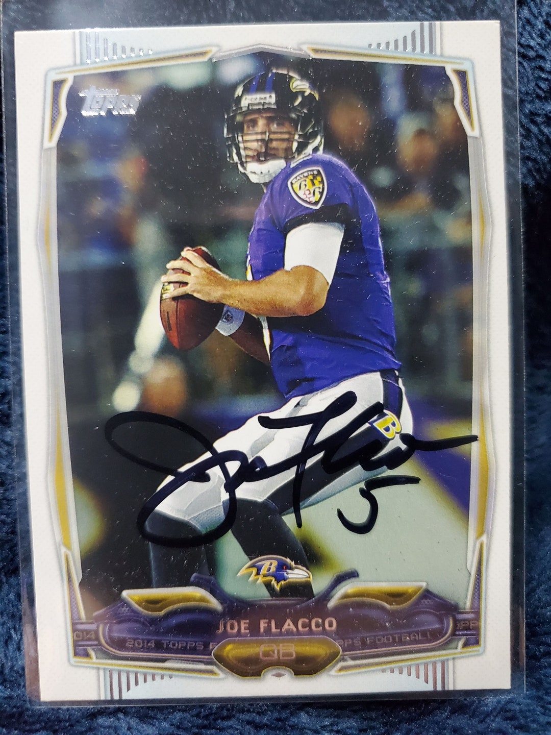 Joe Flacco Authentic Signed 2014 Topps Football Card Autographed Denver ...