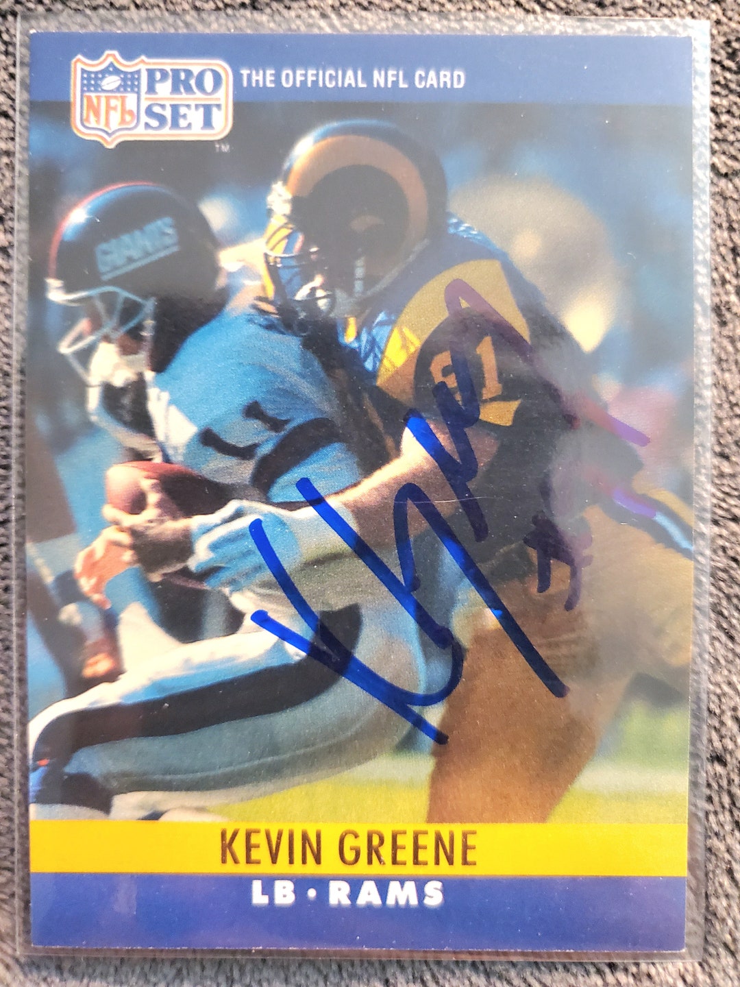 Kevin Greene Authentic Hand Signed 1990 Pro Set Card Autographed Hall ...