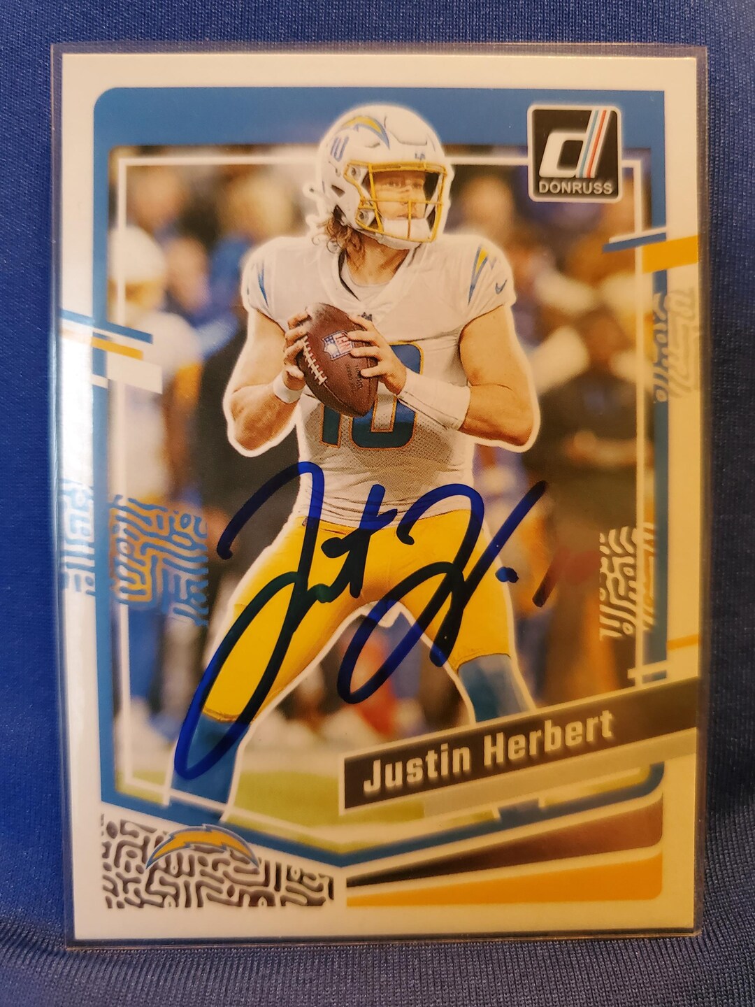 Justin Herbert Authentic Hand Signed Auto 2022 Panini Chronicles Football Card Autographed San ...