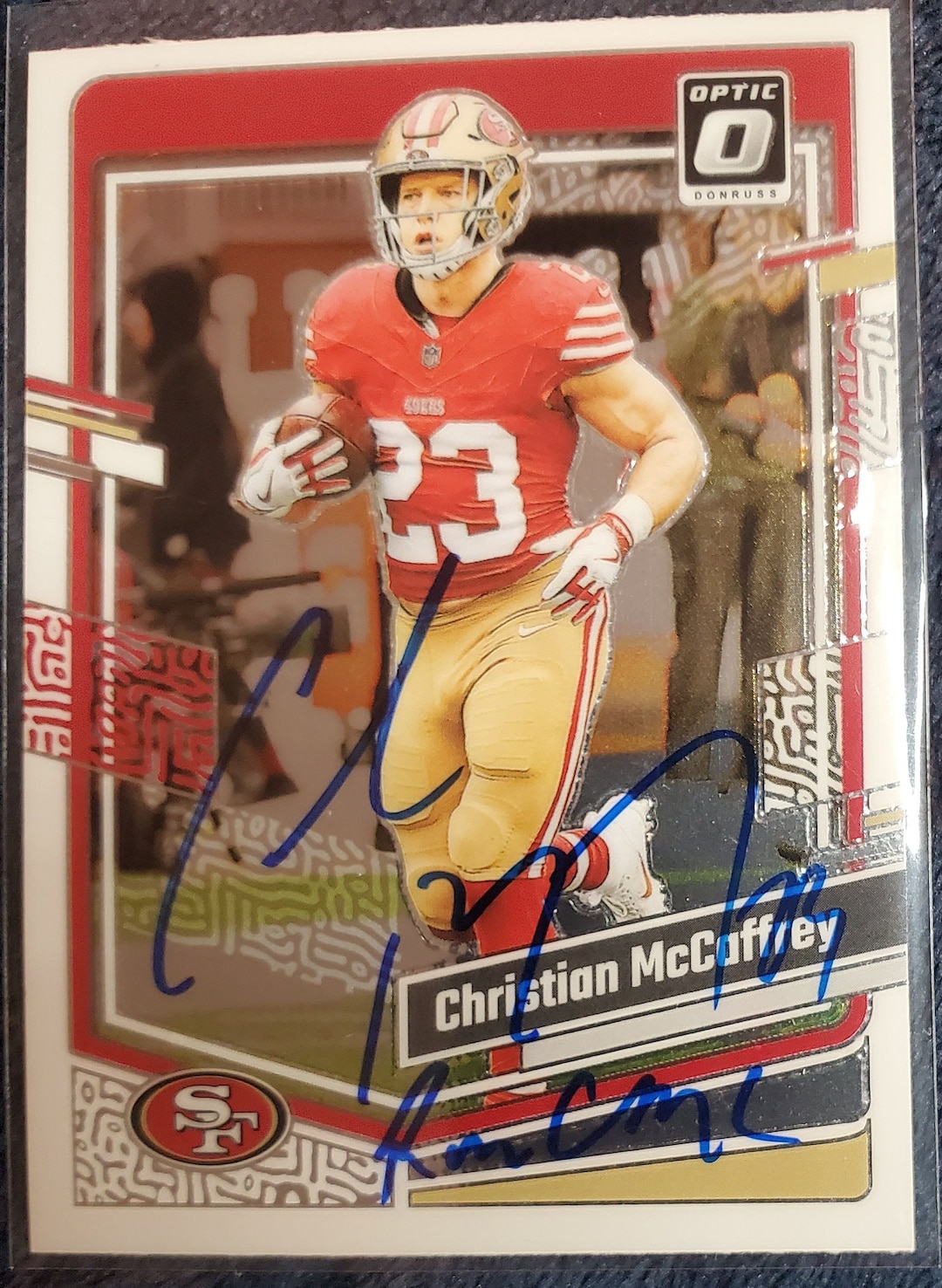 Christian Mccaffrey Authentic Hand Signed 2023 Donruss Optic Card ...