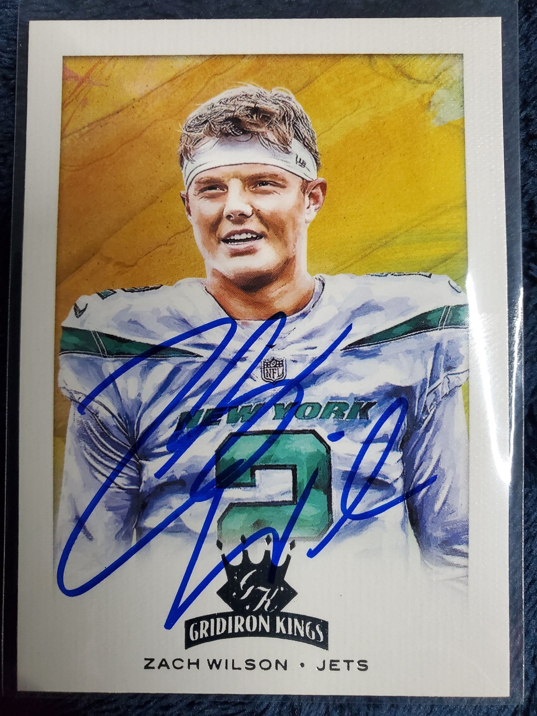 Zach Wilson Authentic Hand Signed 2021 Donruss Gridiron Kings Card ...