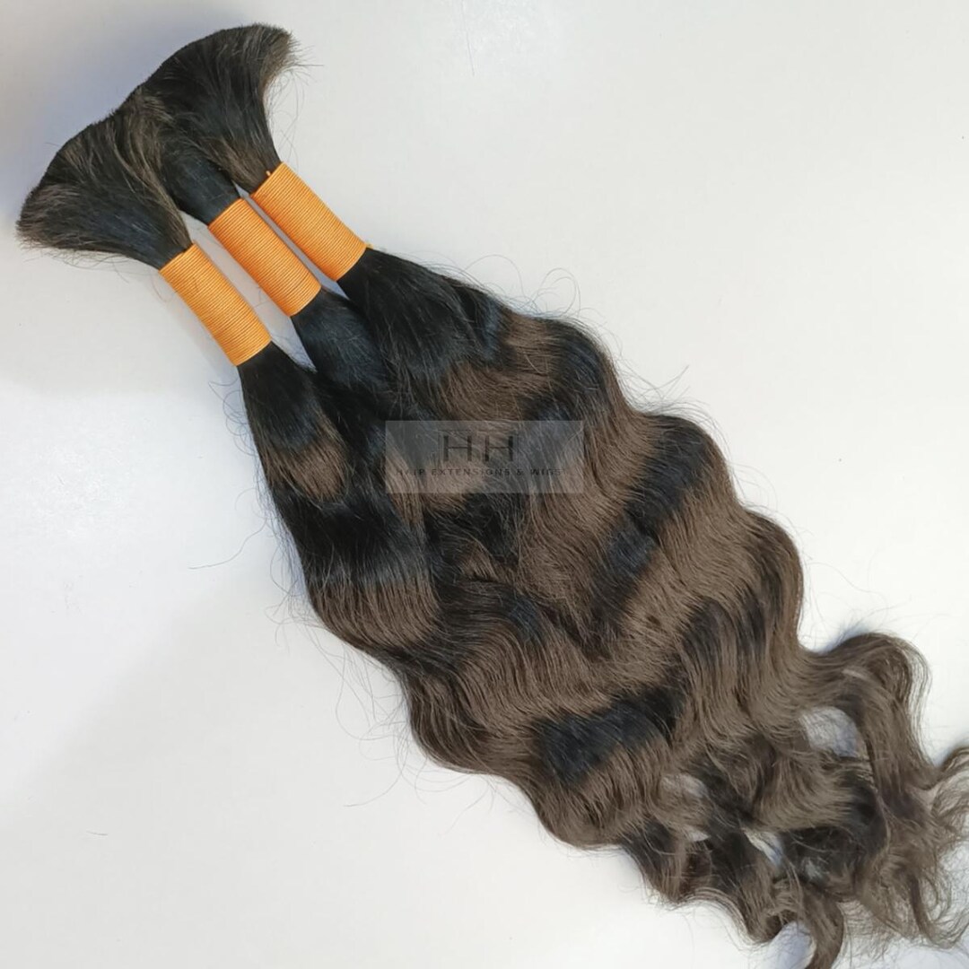 Raw Indian Wavy Braiding Hair Extensions 300g – Bulk Human Hair 3 ...