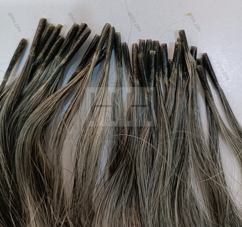 Keratin Tip Hair Extensions Grey Salt and Pepper Virgin Human - Etsy