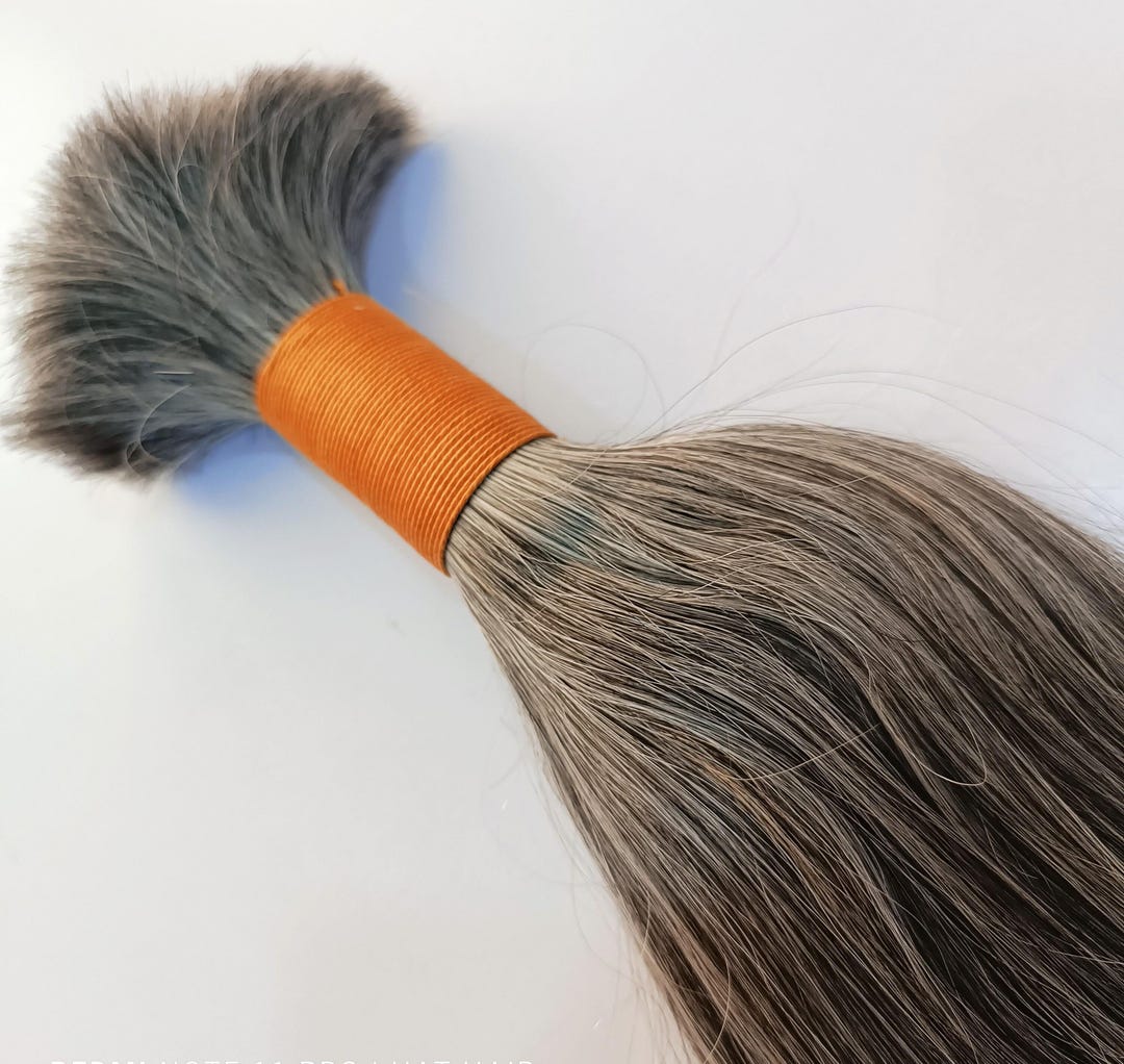 Indian Raw Grey Braiding Human Hair Extensions, Unprocessed Bulk Hair ...
