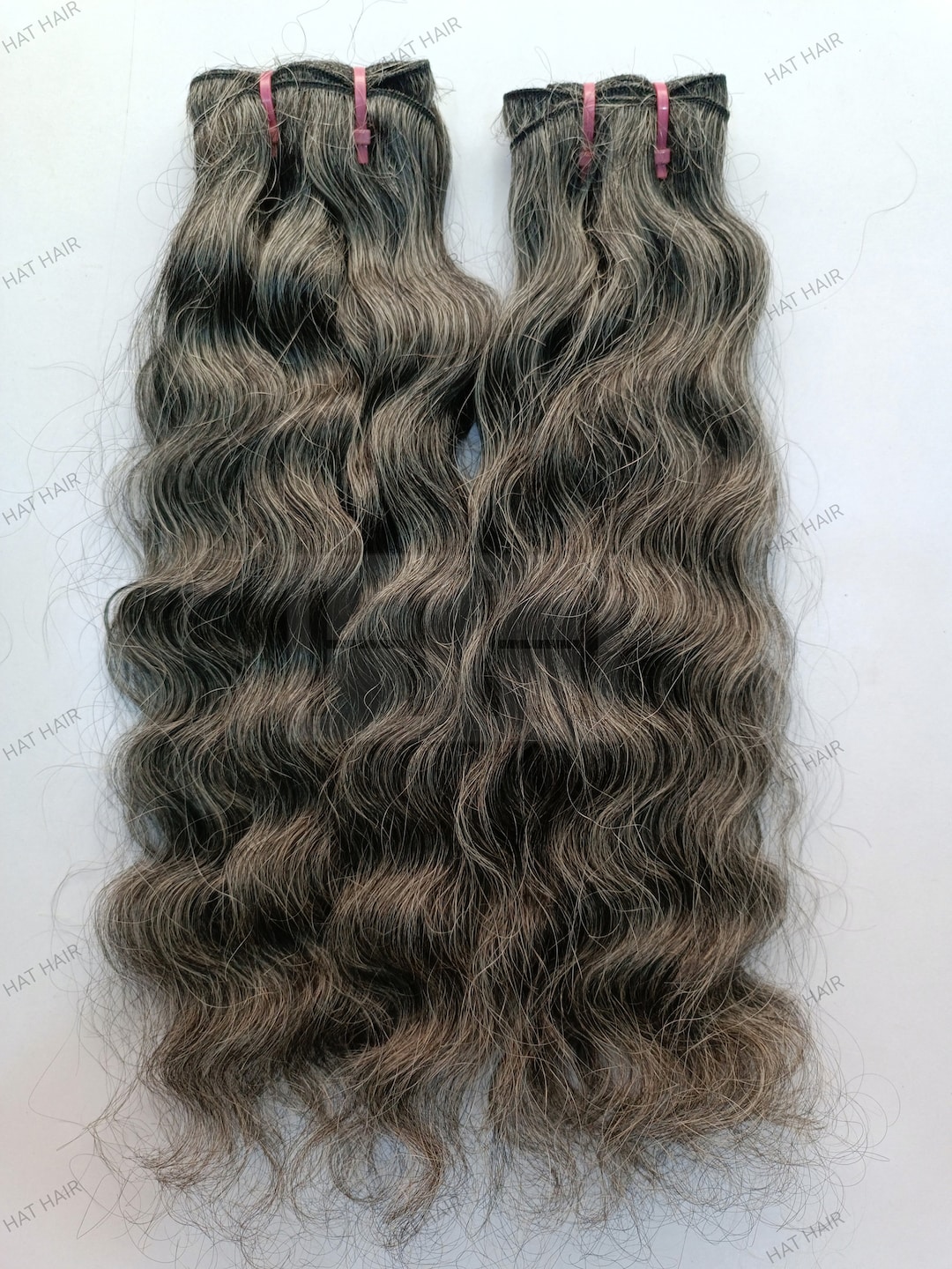 Raw Grey Human Hair Extensions, Indian Temple Hair, Straight|wavy|curly ...