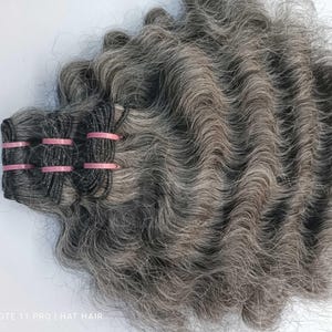 Curly Grey Human Hair Extensions 3 Bundle Deal Raw Grey Human Hair ...