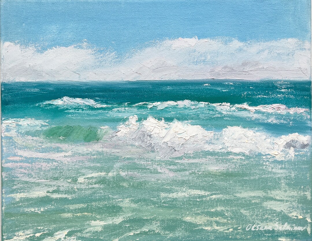 Eternal Sea, Original Oil Painting, Seascape, Contemporary Art, Impasto ...
