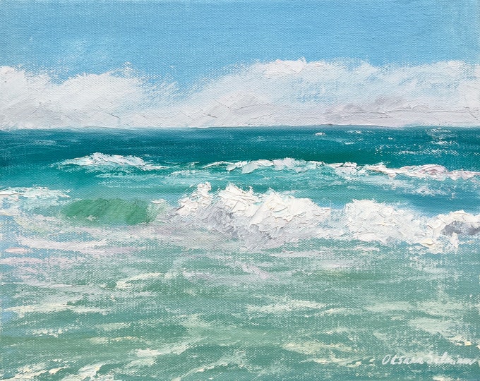 Eternal Sea, Original Oil Painting, Seascape, Contemporary Art, Impasto ...