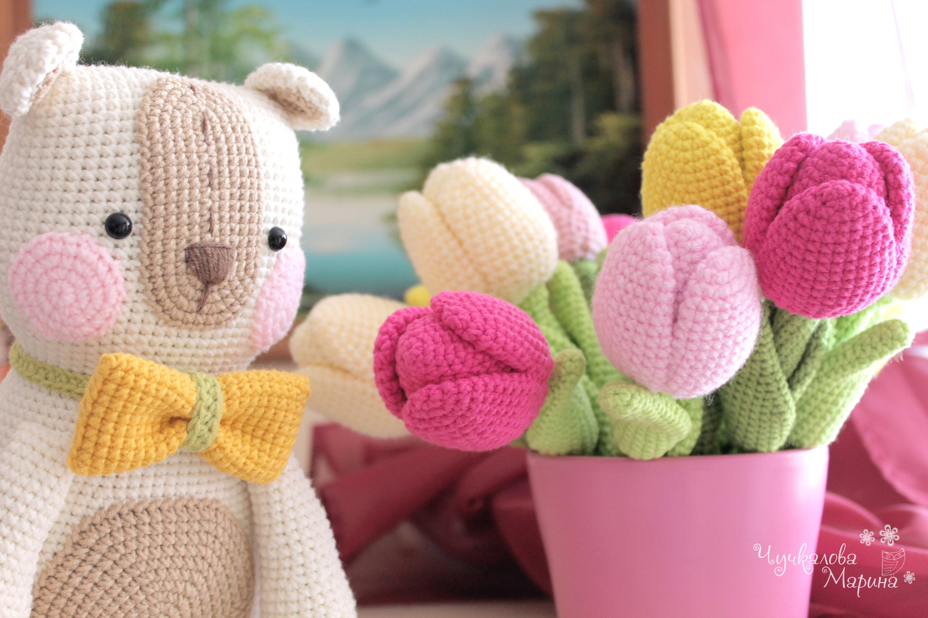 Crochet Pattern Tulip Amigurumi Flower PDF Tutorial - Etsy
