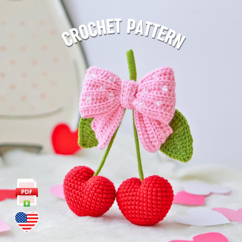 Crochet Cherries - Etsy