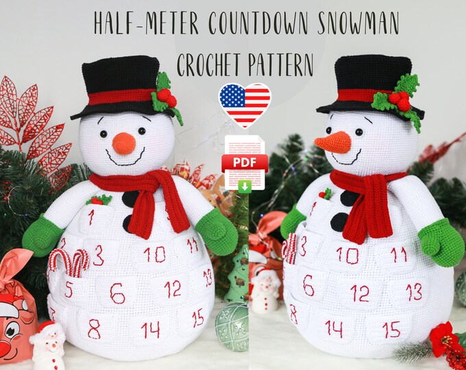 Cubie the Snowman, a Unique Wooden Advent Calendar-christmas Warm Aged ...