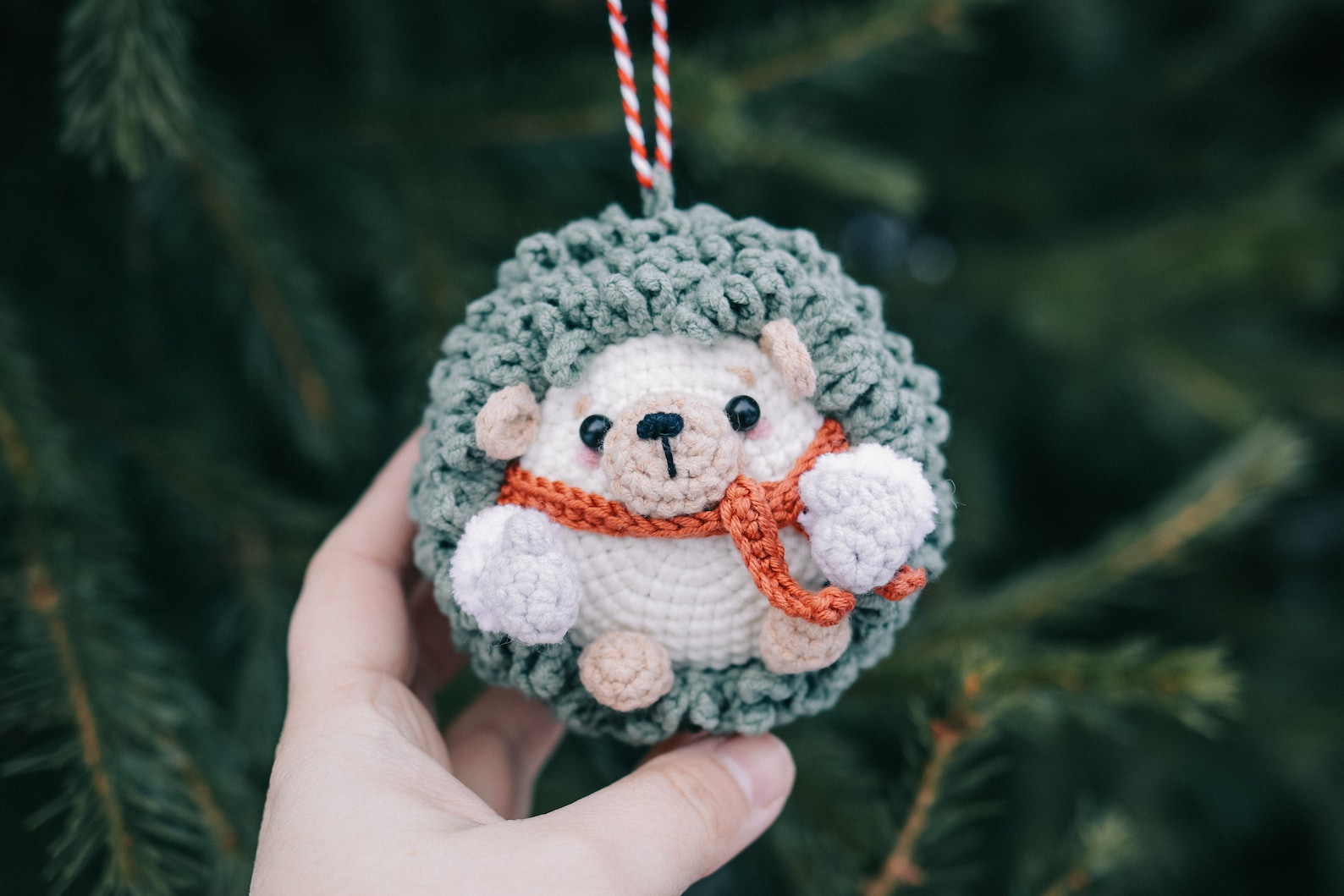 Crochet Hedgehog in Mittens Christmas Amigurumi Pattern - Etsy