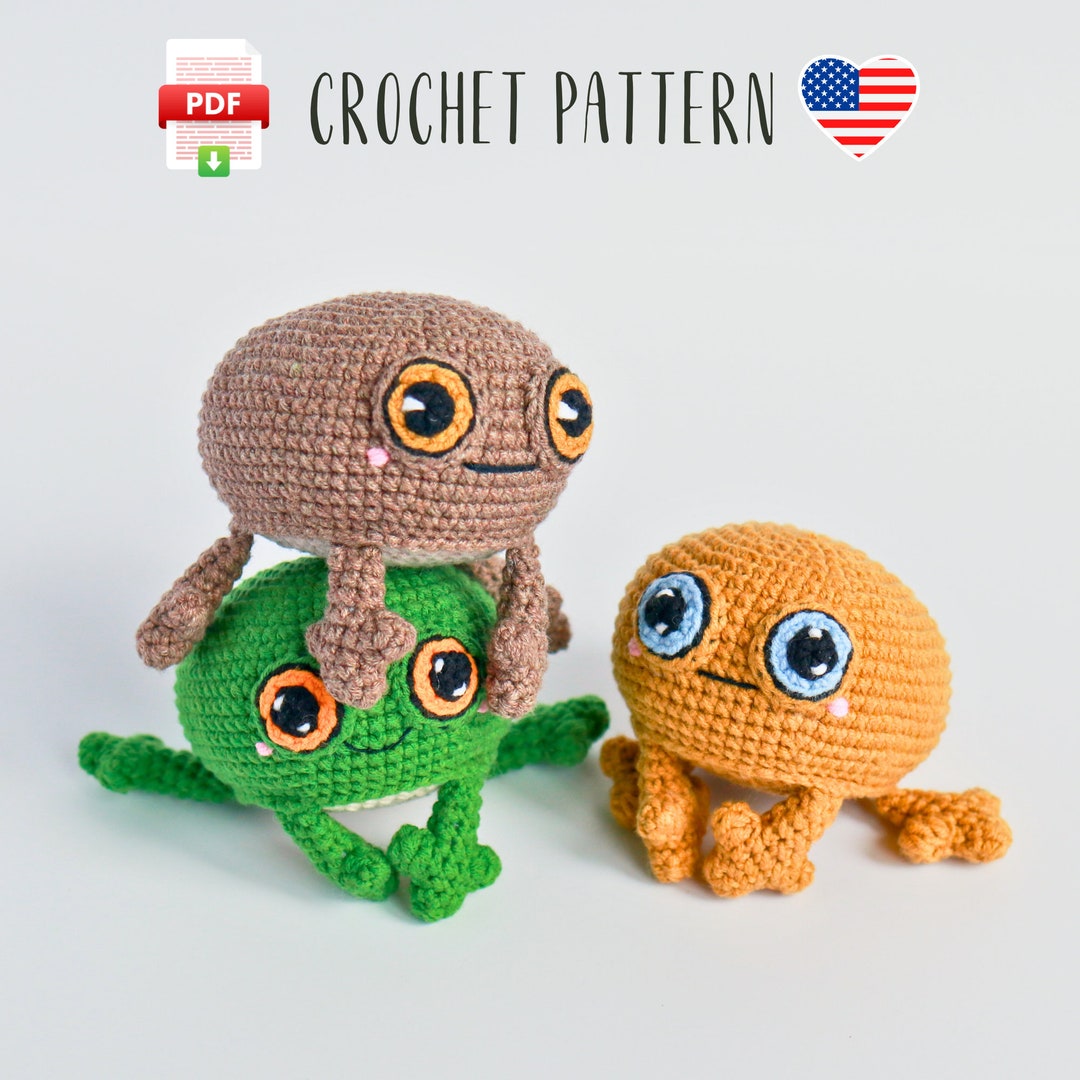 Toon Desert Rain Frog Crochet Pattern PDF – Cute Amigurumi Frog Plush ...