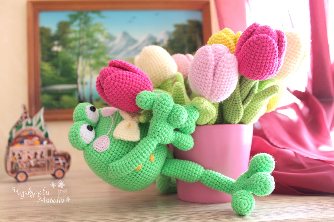 Crochet Pattern Tulip Amigurumi Flower PDF Tutorial - Etsy