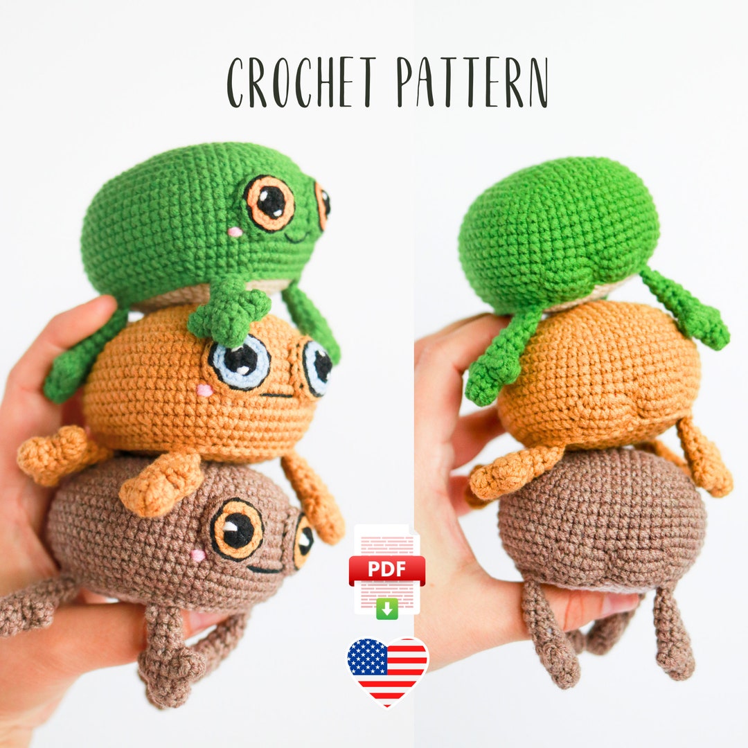 Toon Desert Rain Frog, Crochet Pattern, PDF Amigurumi Tutorial - Etsy