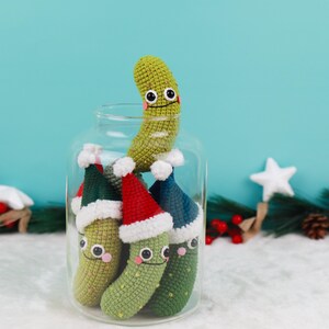 Christmas Pickle in Santa Hat Crochet Pattern Funny Pickle Christmas ...