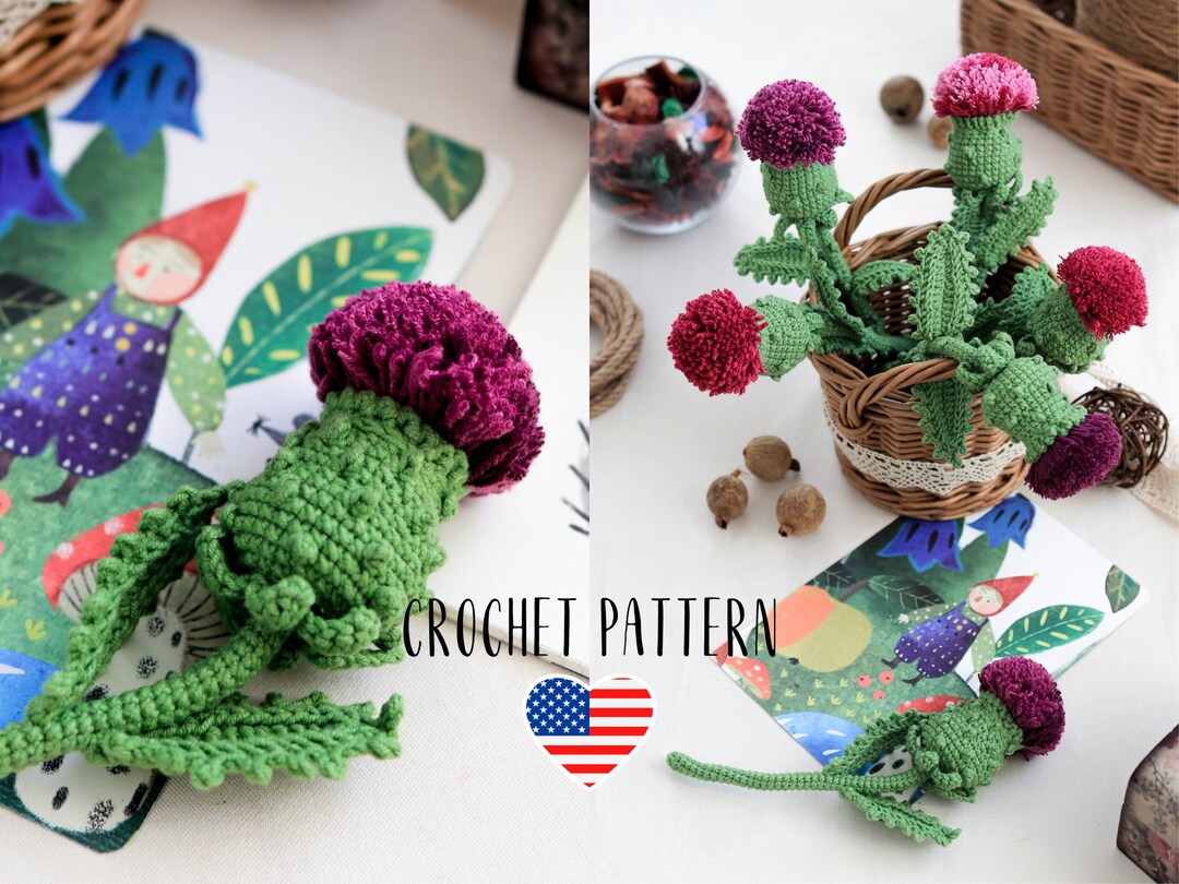 Thistle Cardo Artichoke Crochet Flower PDF Pattern - Etsy