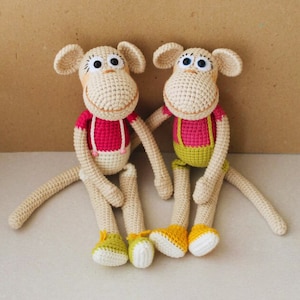 Crochet Pattern Monkey, Funny Monkey PDF Amigurumi Tutorial, Valentines ...