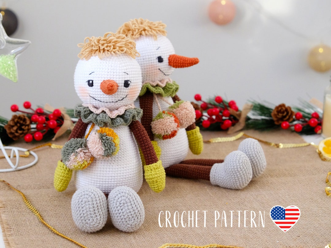 Easy Crochet Snowman Pattern Amigurumi Christmas Decor - Etsy