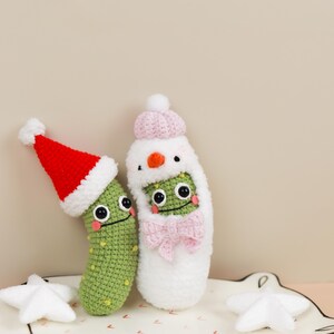 Christmas Pickle and Costumes Crochet Pattern Tree Topper Ornament PDF ...