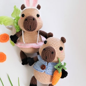 Cute Capybara Crochet Pattern, Funny Capybara Amigurumi Pattern, Little ...