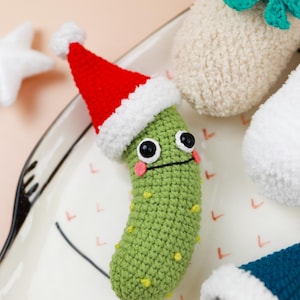 Christmas Pickle and Costumes Crochet Pattern Tree Topper Ornament PDF ...