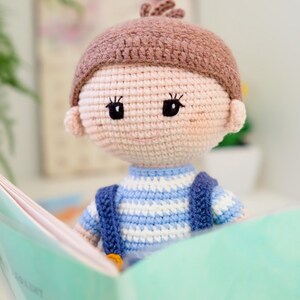Crochet Boy Doll Amigurumi Pattern – Male Doll in Overalls PDF – DIY ...
