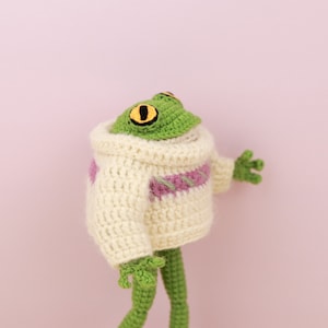 Crochet Frog Sweater Pattern, Fall Outfit (PDF Pattern) - Etsy