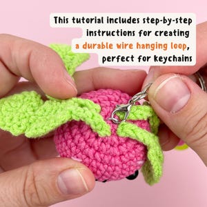 Crochet Radish Keychain Pattern Kawaii Amigurumi Vegetable Bag Charm ...