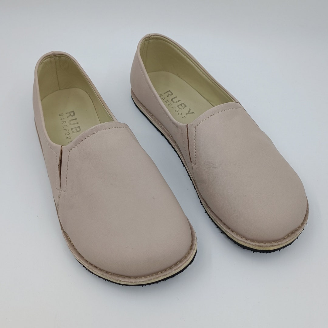 Minimalist Beige Leather Barefoot Shoes Men Natural Movement and ...